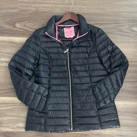 kate spade | Jackets & Coats | Kate Spade New York Black Down Puffer ...